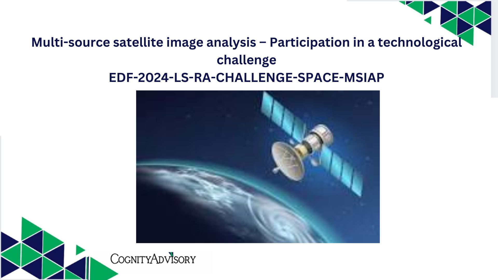 Multi Source Satellite Image Analysis Participation In A