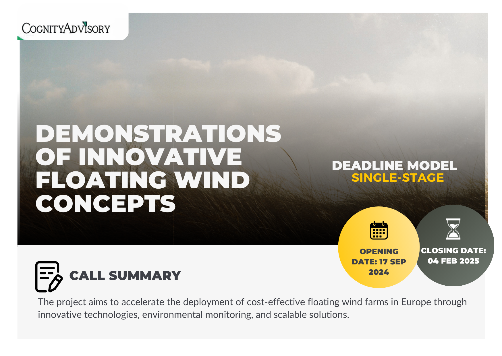 Demonstrations of innovative floating wind concepts - Horizon Europe ...